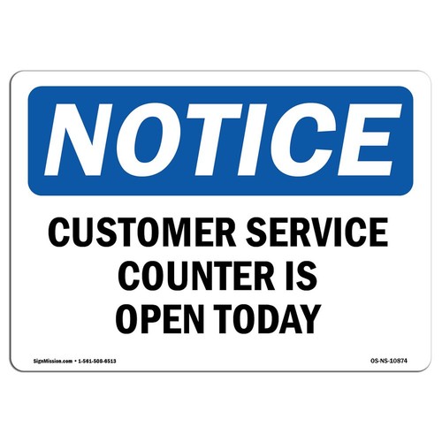 OSHA Notice Sign - Counter is Open Today | Vinyl Label Decal | Protect ...