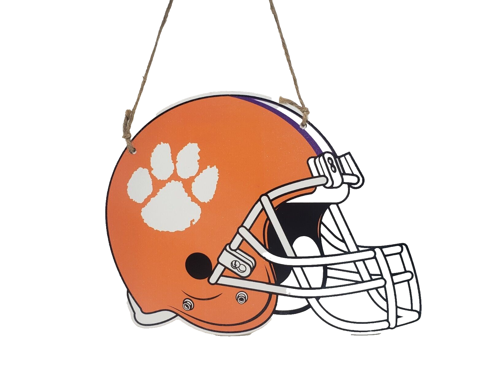 CLEMSON TIGERS LARGE FOOTBALL HELMET SIGN / ORNAMENT WREATH CENTERPIECE ...