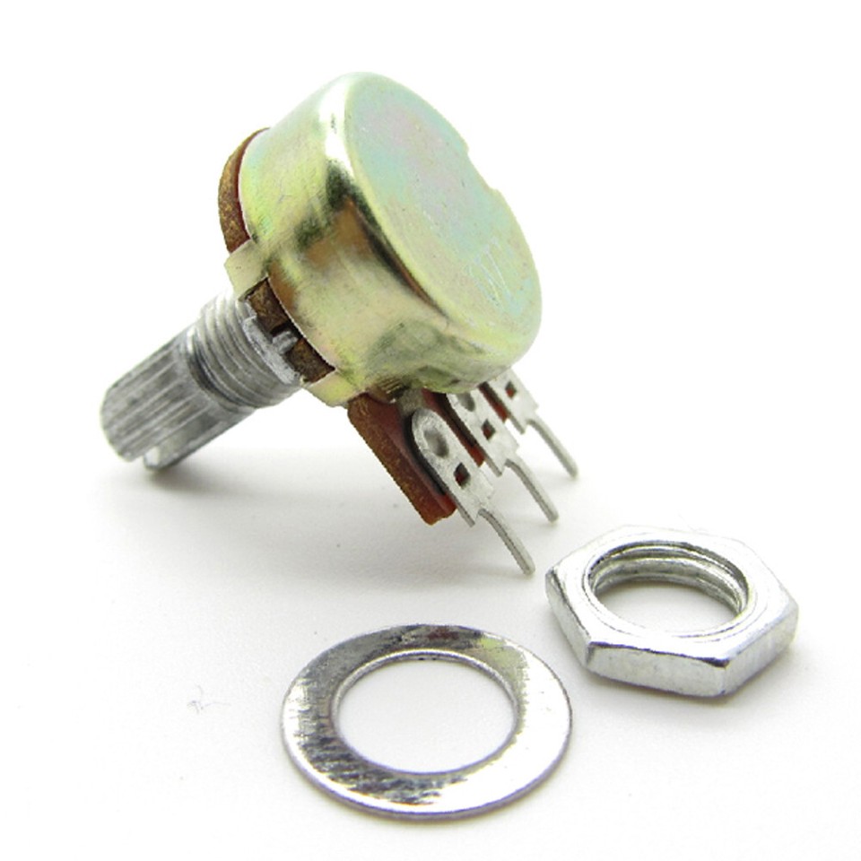 10 X 2K Ohm Linear Taper Rotary Potentiometer Panel B2K Pot 15mm Shaft ...