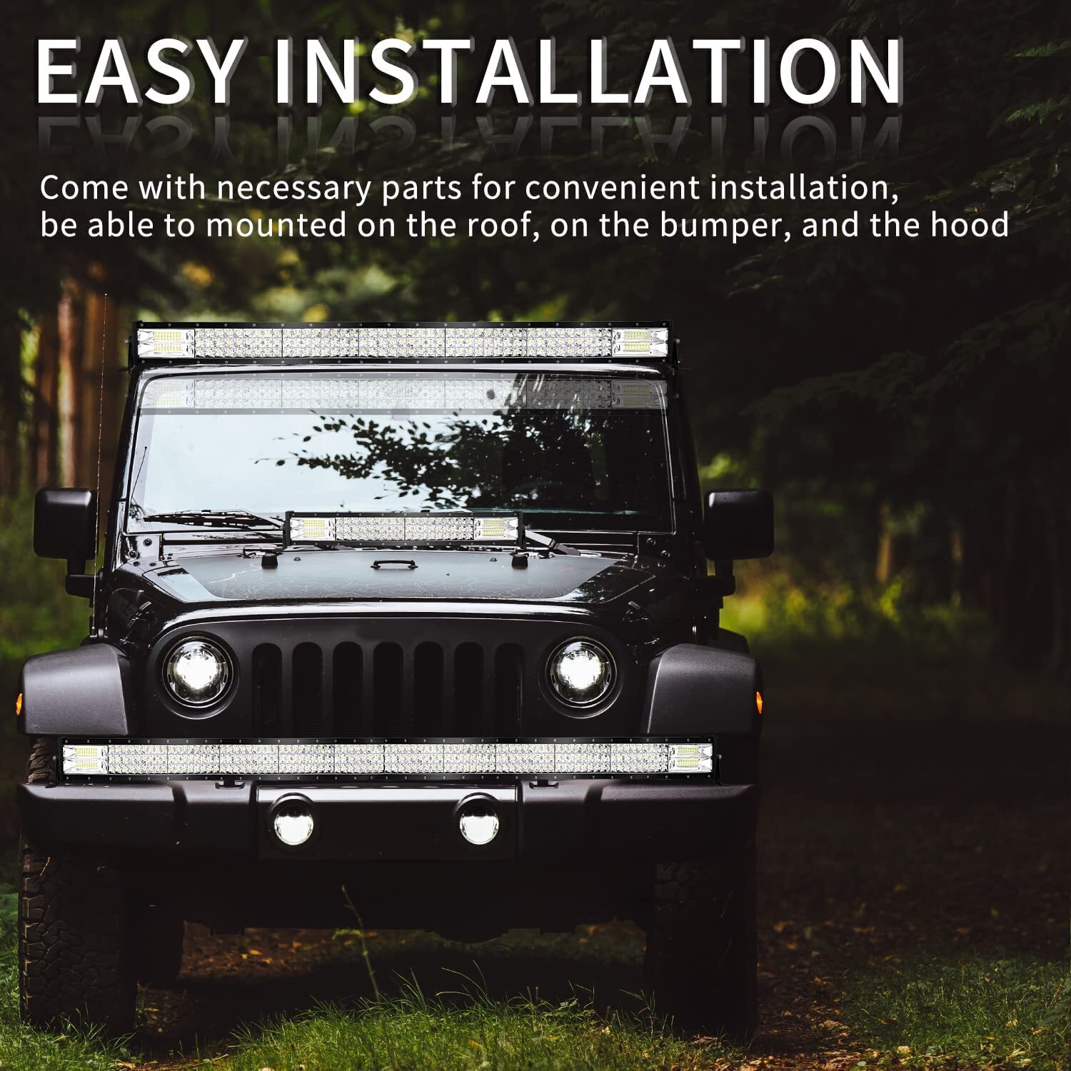 TRI-Row 32inch LED Light Bar Spot Flood Combo Truck Offroad 2x4'' Pods ...