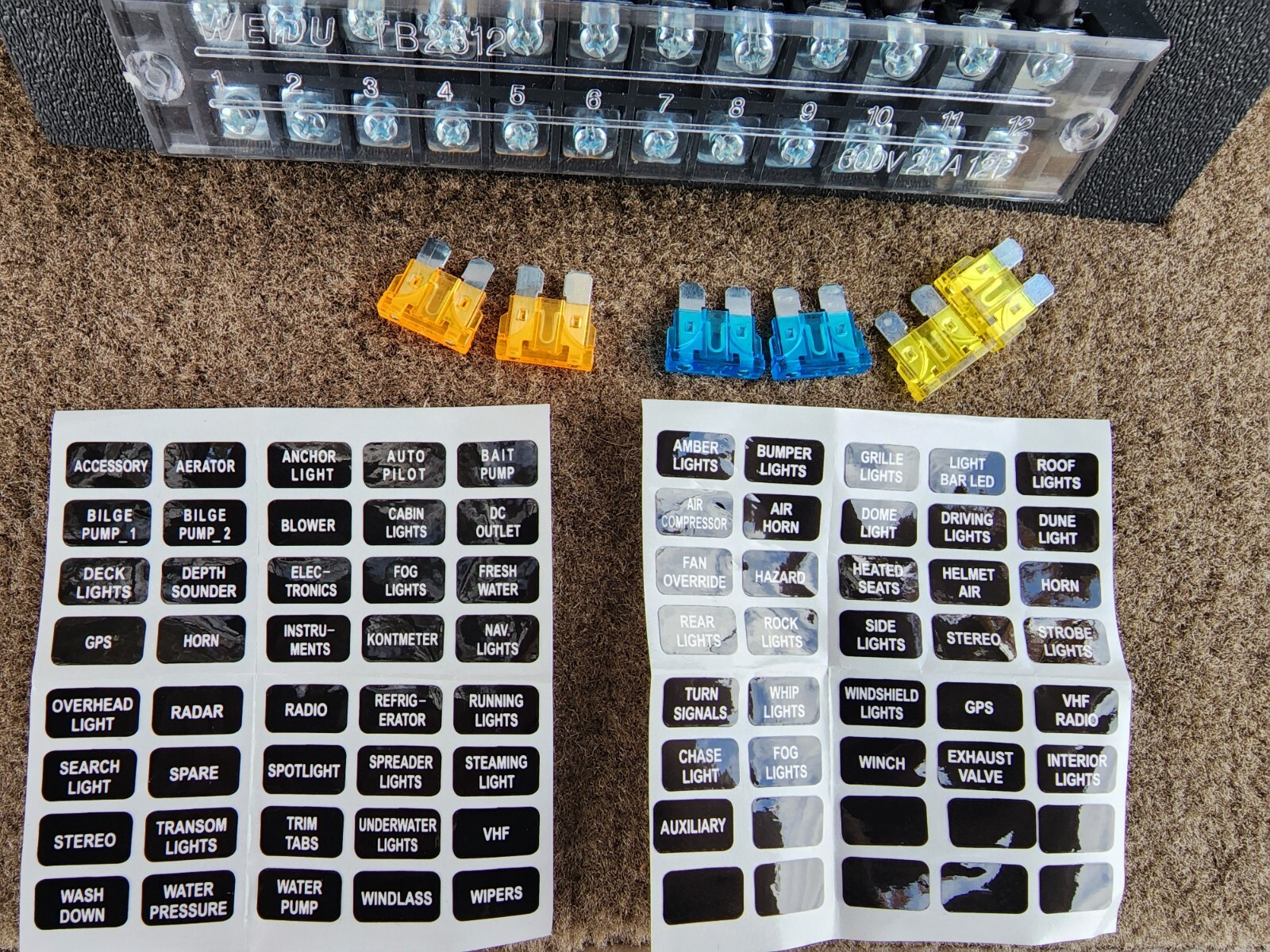 Off Road/Race Car Fuse/ Relay Panel Block 6 Way Compact Custom ...