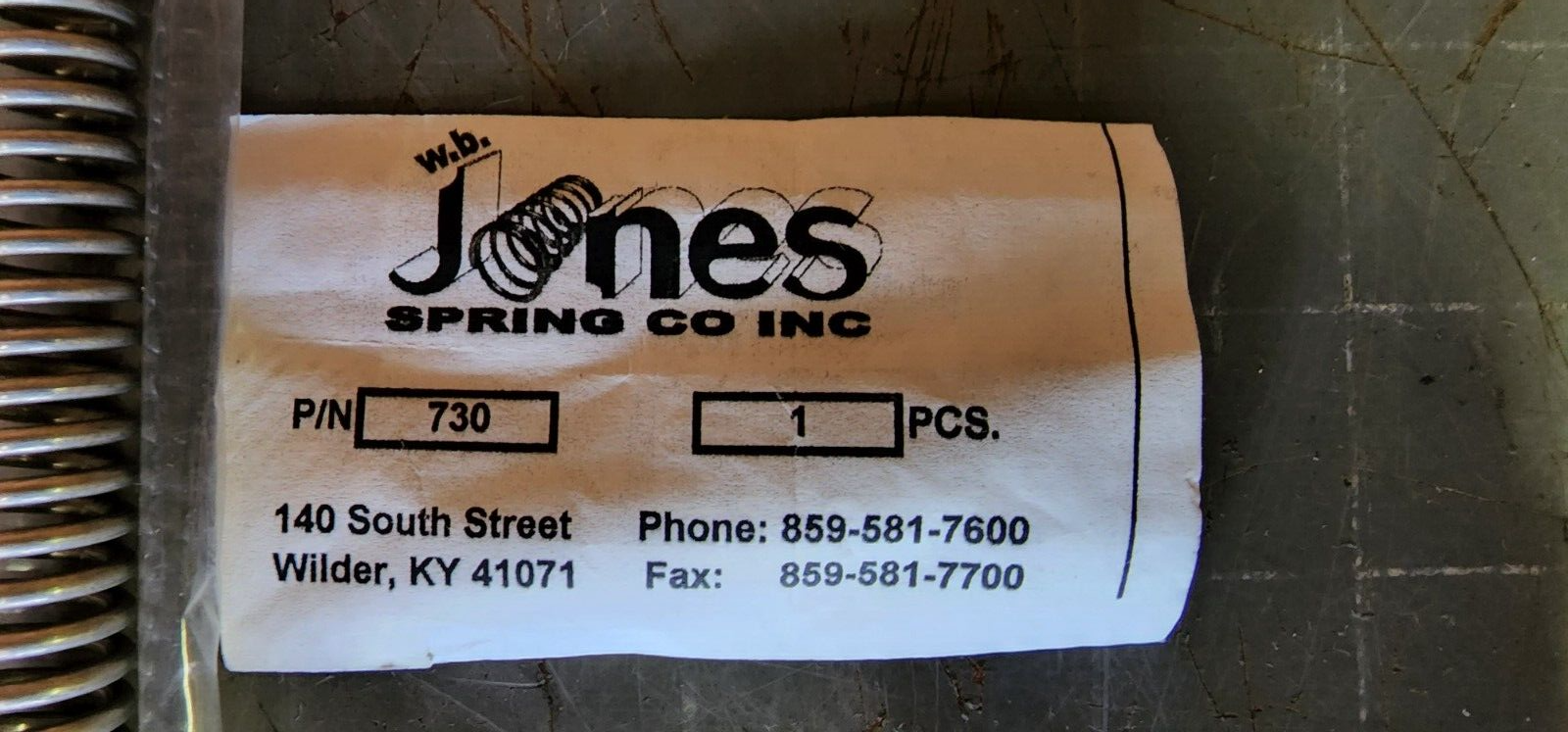 WB Jones 302 SS Compression Spring, #731, 5/8" X 20", .091 Wire Dia ...