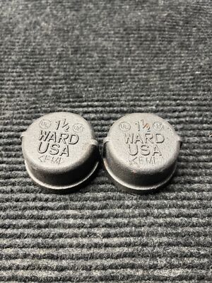 Lot of 2 Ward Black Pipe Fitting Cap 1-1/2'' Malleable Iron - USA | eBay