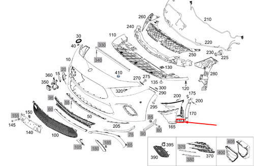 NEW MB A W177 FRONT BUMPER LOWER RIGHT INNER COVER A1778853903 ORIGINAL ...