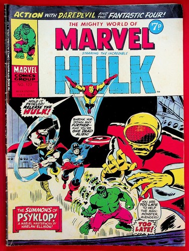 The mighty world of Marvel N° 123 : Hulk - February 8 1975 - Daredevil ...