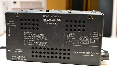 Bogen MC-2626A Power Supply Multicom 2000 | eBay