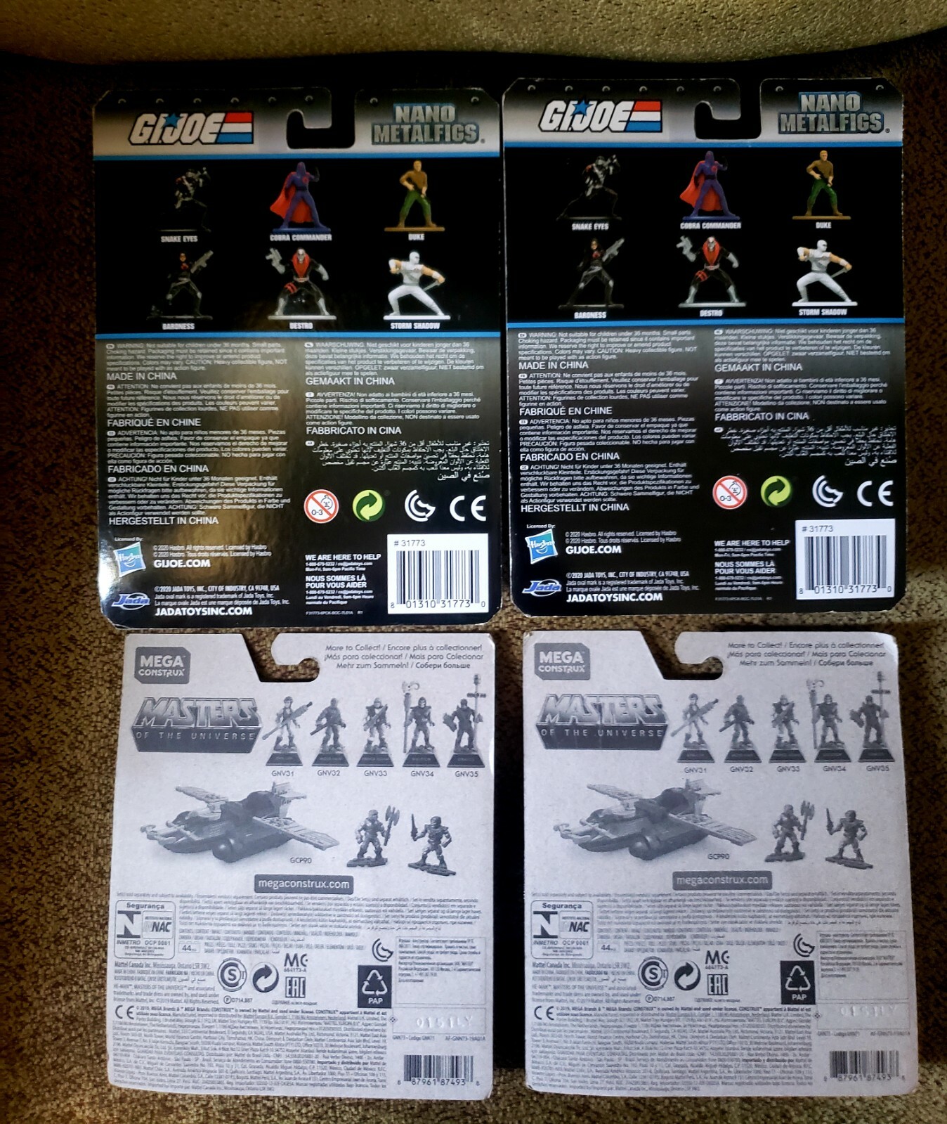 💥GI-Joe Jada Nano Metalfigs💥 & 💥Master Of The Universe Mega Construx💥 4 ...
