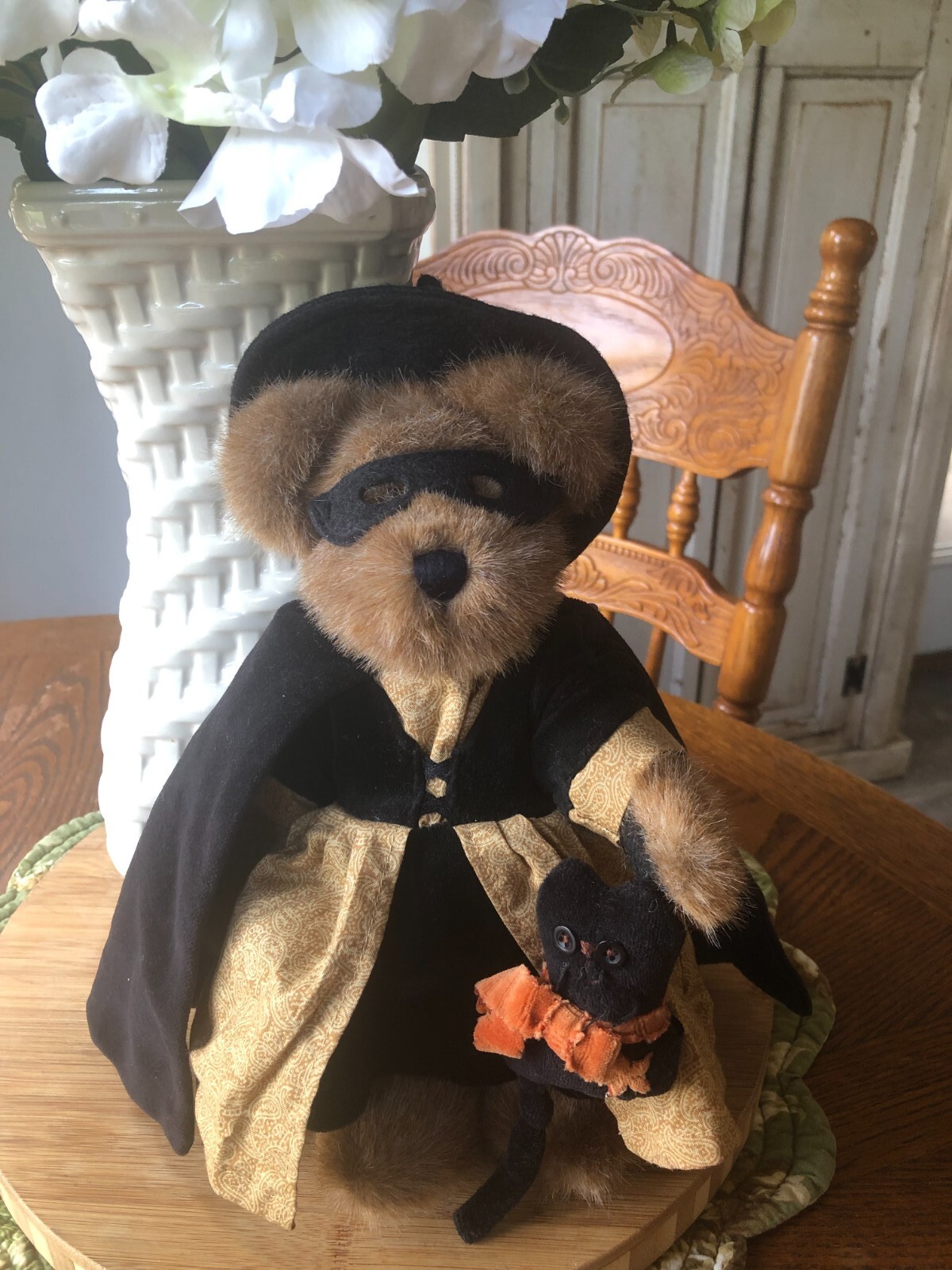 Boyds Bears Halloween Witch Endora Spellbound w Cat Stuffed Animal ...