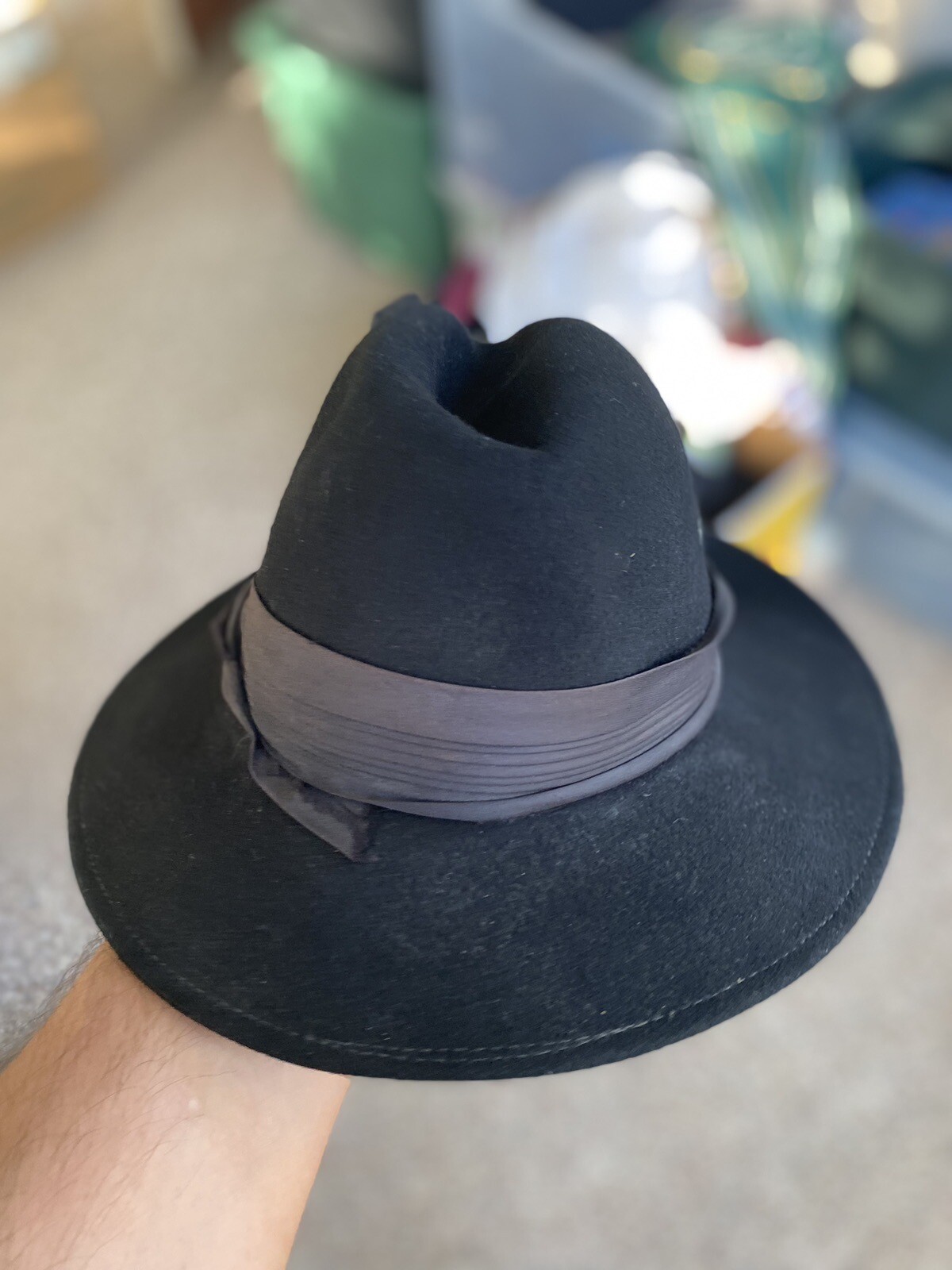 NEW YORK HAT COMPANY Fedora Black Gangster Hat Wool … - Gem