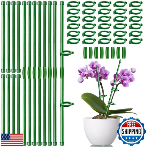 56 Pcs Plant Stakes 12 Inch Adjustable Length Plant Support Stake ...