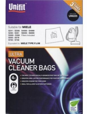 Unifit Miele 4 x Vacuum Bags UNI225 | eBay UK