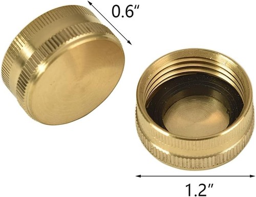 2 Pack 3/4" Brass Garden Hose End Caps with Washers Female(2 Pack), | eBay