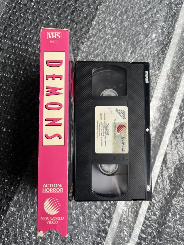 Demons VHS 1985 Dario Argento / Lamberto Bava Horror New World Video | eBay