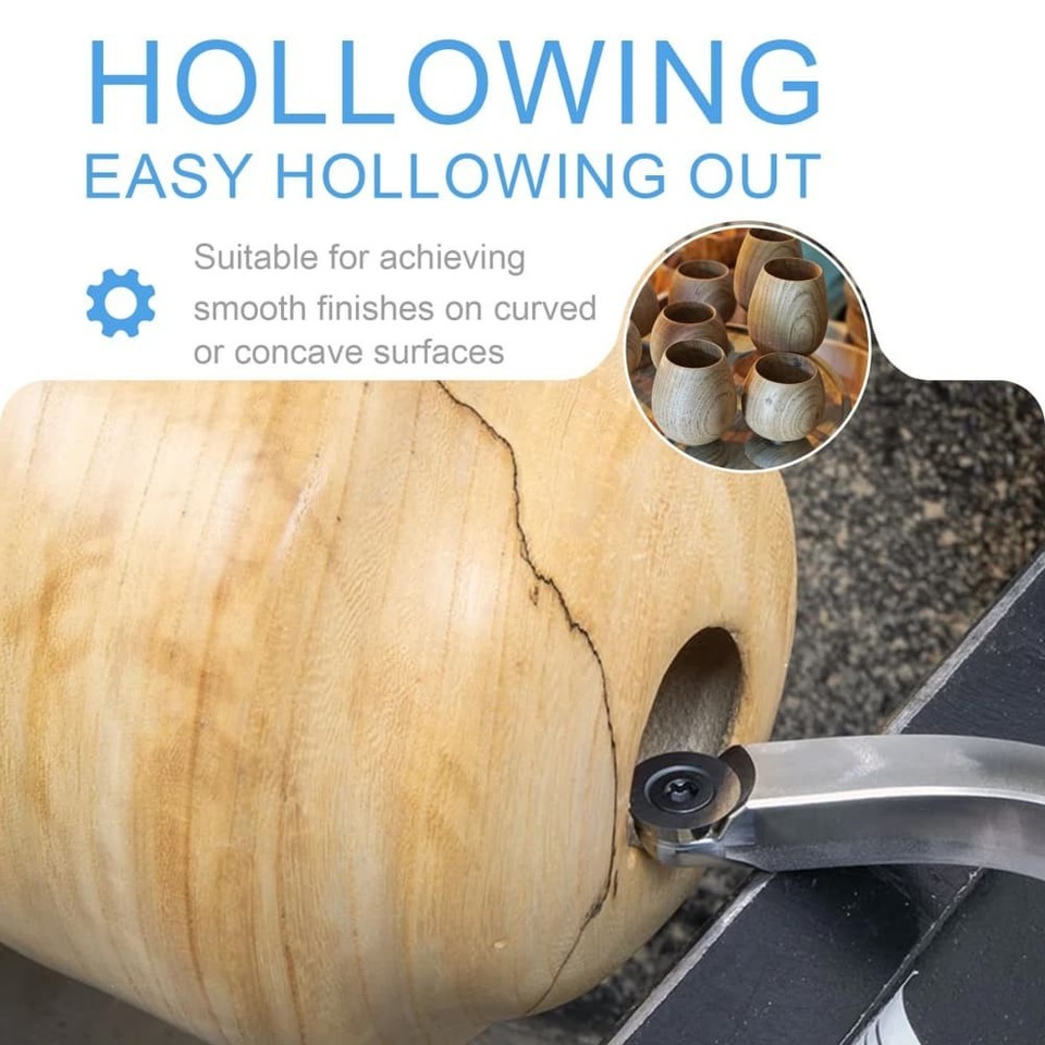 Wood Lathe Turning Tool with Carbide Tips for Woodworking and Turning ...