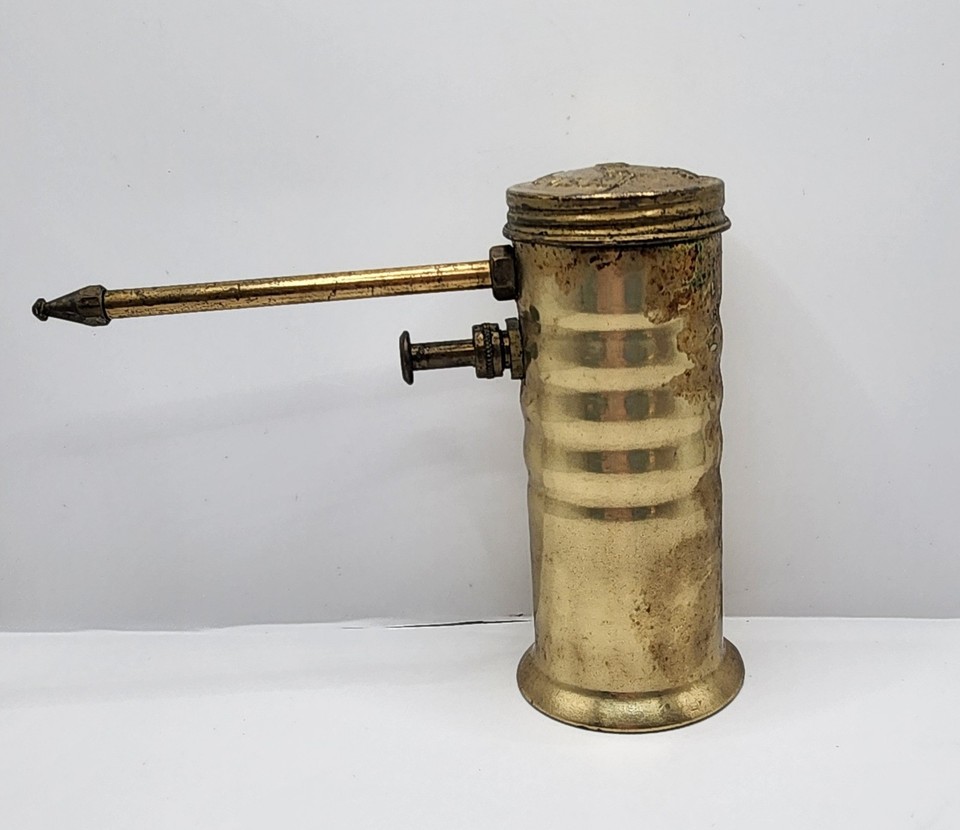 Vintage Eagle No. 66 Finger Pump Brass Oiler Oil Can Straight Shaft | eBay