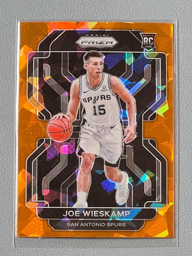 2021 Prizm Basketball Orange Cracked Ice Joe Wieskamp RC Rookie #322 ...