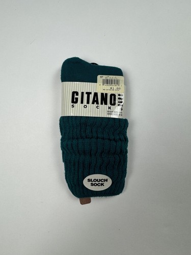 NEW Vintage Gitano Slouch Socks Women’s Sz 9-11 Teal NOS Vtg Made In ...