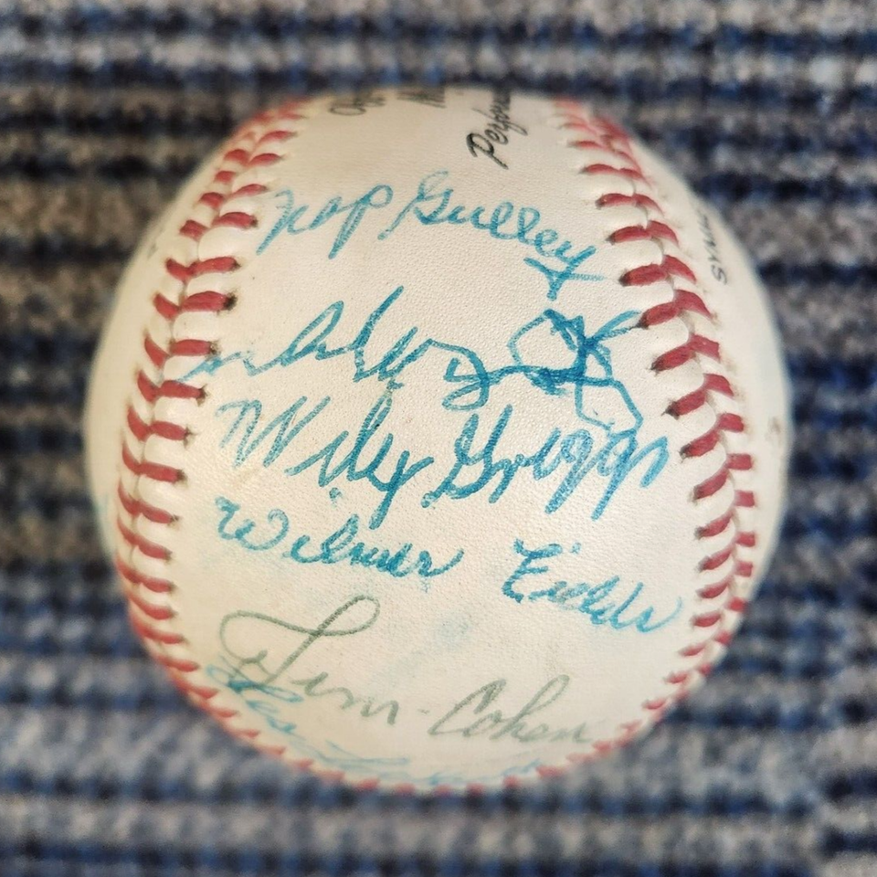 19 NEGRO LEAGUE PLAYERS HAND SIGNED BASEBALL Leon Day, Double Duty ...