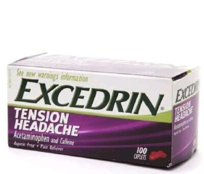 Excedrin Tension Headache Pain Reliever Caplets - 100 Caplets exp 3/ ...