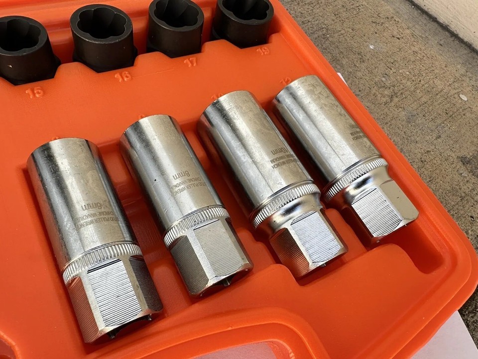 19pcs Stud Bolt Screw Extractor Easy Out Bit &Twisted Socket Removing ...