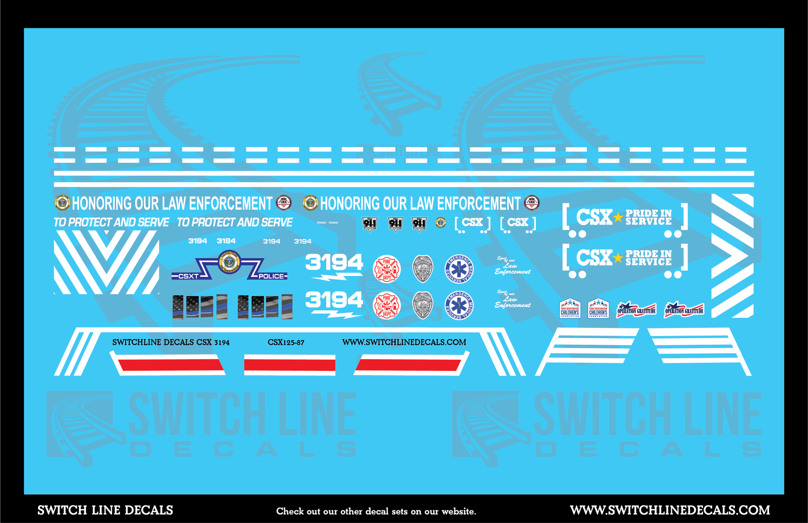 HO Scale CSX 3194 Locomotive Decal Set | eBay