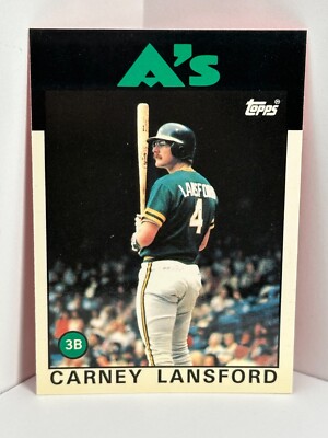 1986 Topps Tiffany #134 Carney Lansford | eBay