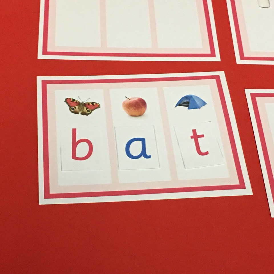 Pink Series Montessori - CVC LETTER & SOUNDS CARDS - 40 dryerase ...