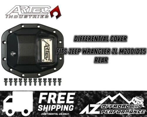 ARTEC Hardcore Rear Dana 35 M200 Diff Cover fits 2018-Up Jeep Wrangler ...