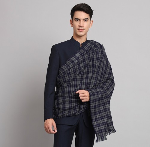 INDIAN PATOO HANDMADE SAWATI WOOL CHECKED PASHTUN SHAWL SCARF WRAP MENS ...