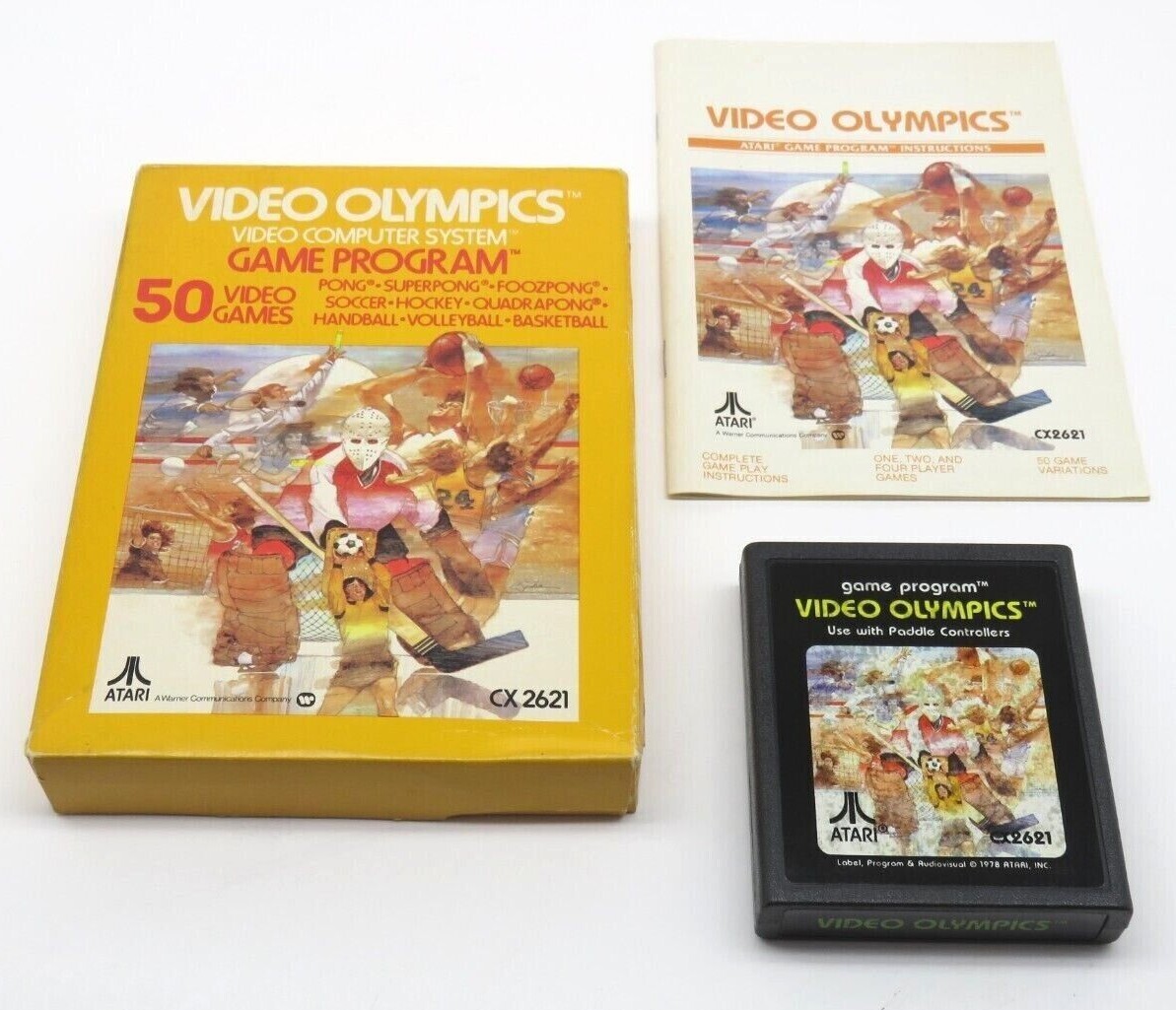 Video Olympics (Atari 2600, 1978) By Atari (Box, Cartridge & Manual ...