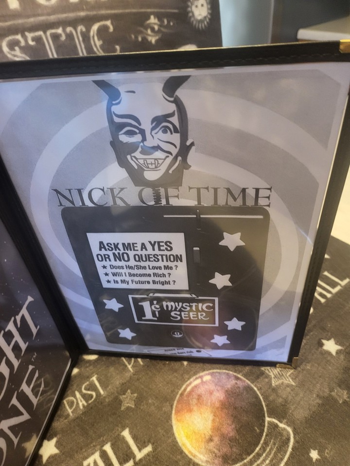 ASK SWAMI FORTUNE NAPKIN DISPENSER 1950's Penny Operated Yes/No Machine ...