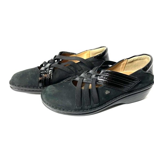 finn comfort shoes womens 39 black suede and leather mary janes criss ...