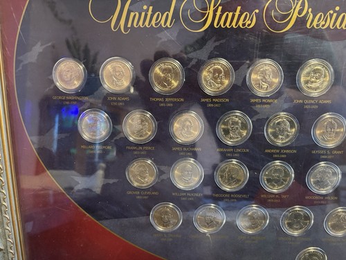 Framed United States Presidential 41 Dollar Coin Collection- US ...