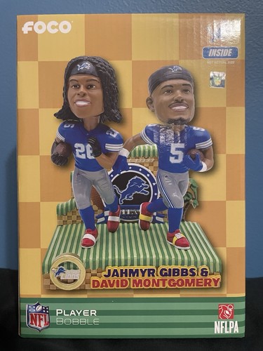 Jahmyr Gibbs David Montgomery “Sonic & Knuckles” FOCO Bobblehead ...