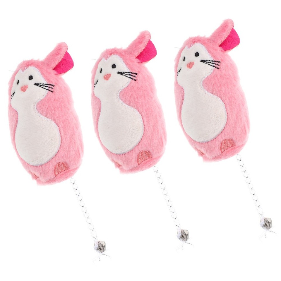 3pcs Cartoon Mice Toys Plush Cat Toys Mice Shape Cat Plaything Cat ...