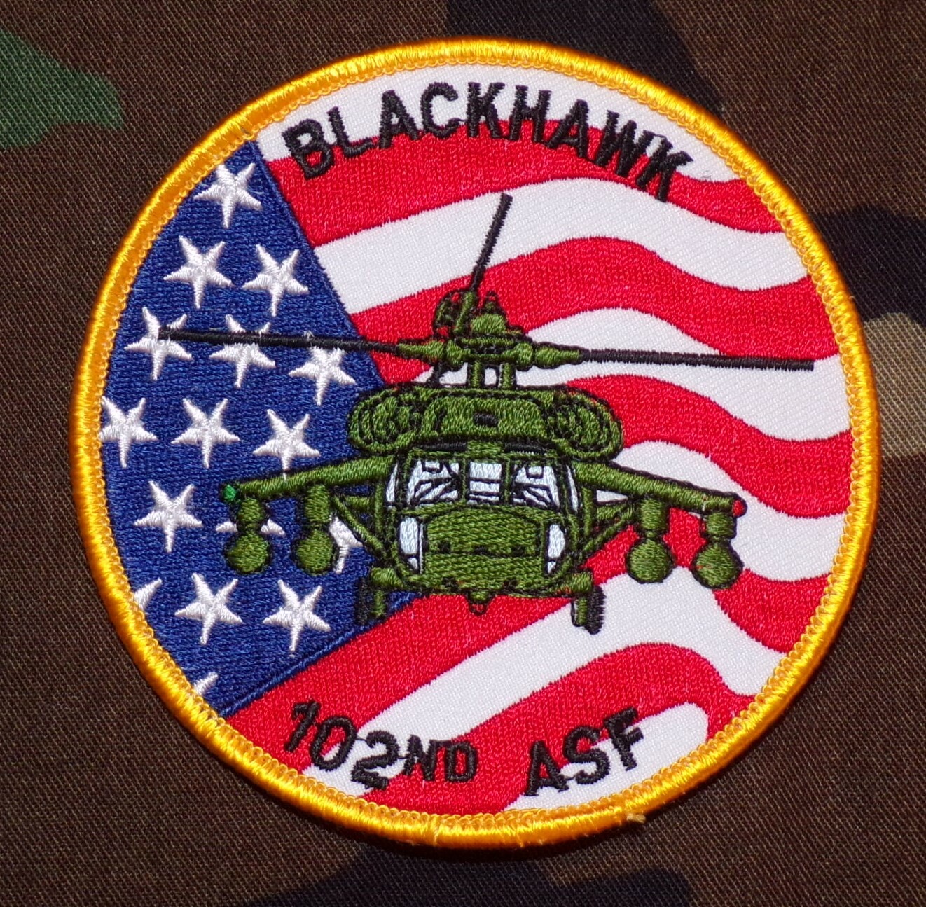 US Army 102nd Aviation Support Facility (ASF) Blackhawk Color Patch | eBay