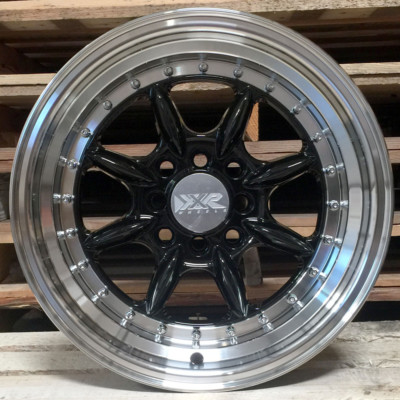 XXR 002.5 Wheels 16x8 +20 Black Deep Lip Rims 4x114.3 Fits Nissan 240sx ...