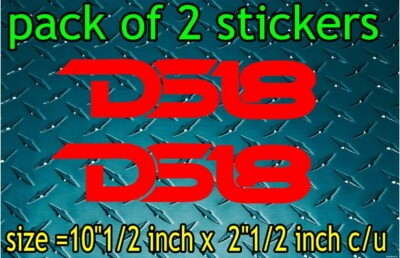 DS18 CAR AUDIO VINYL STICKER PAIR [ color red ] | eBay