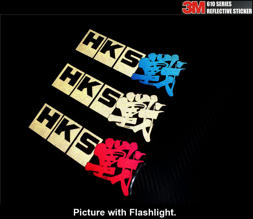 HKS 戰 Fight JDM Drift Modified Turbo Supercharger JDM Reflective ...