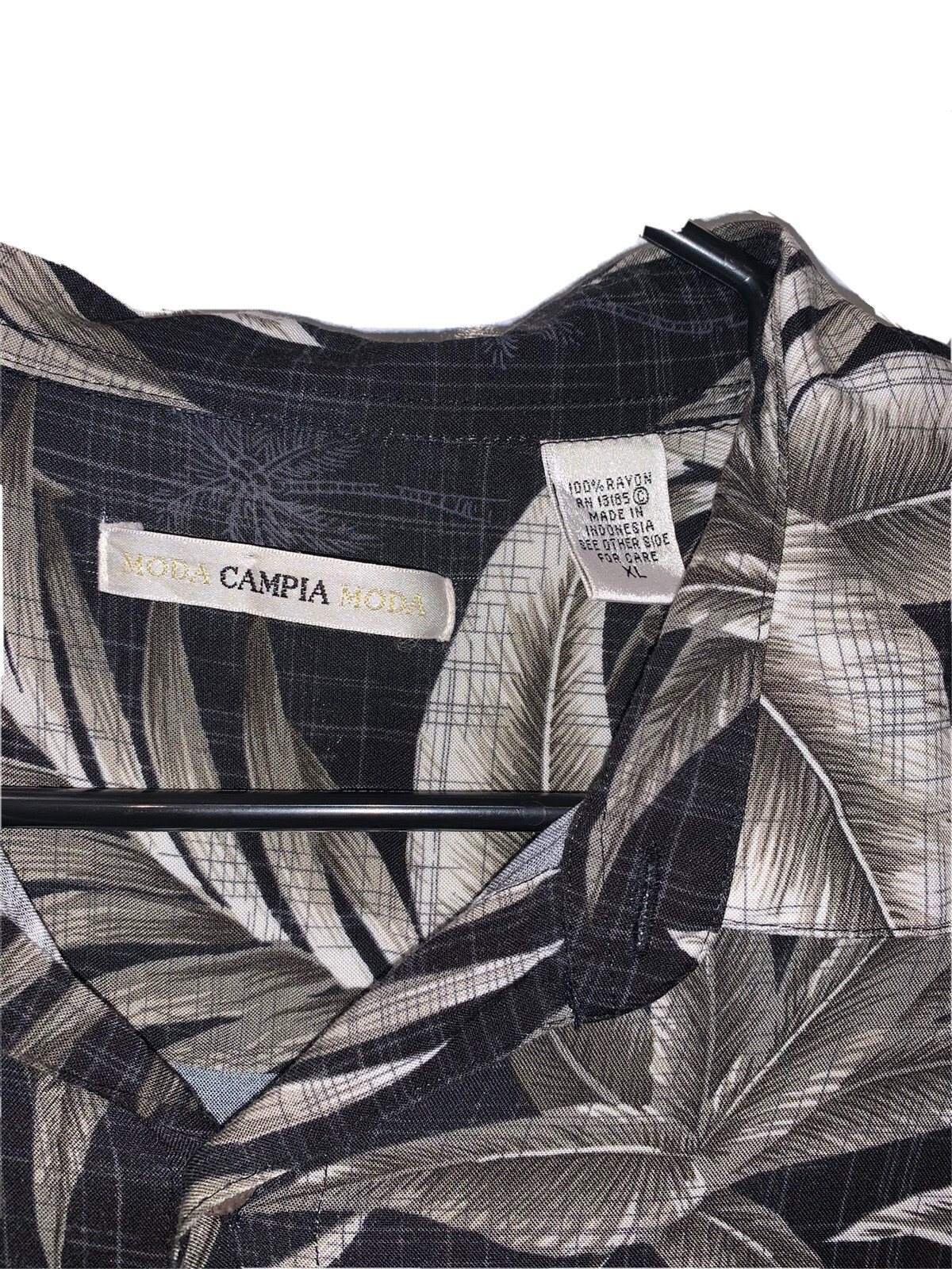 Campia Moda Men's Tropical/Palm/Leaves Button Up Shor… - Gem