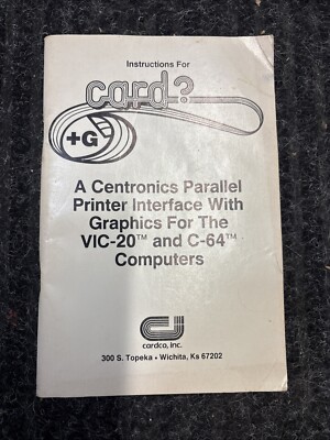 Card? Centronics Parallel Interface For Commodore 64 128 VIC 20 ...