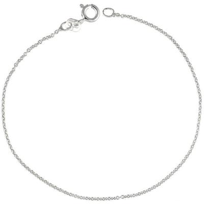 Sterling Silver 1.1mm Classic Cable Chain Necklace, RHODIUM FINISH,Made ...
