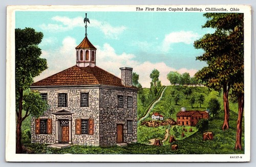Ohio Chillicothe First State Capital Building Vintage Postcard | eBay