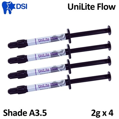 4x DSI UniLite Flow A3.5 Shade Dental Universal Light Curing Composite ...