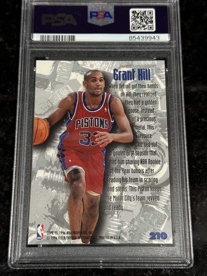 🤖1995-96 Fleer Metal GRANT HILL #210 / Nuts and Bolts / PSA 9 Pistons 🤖 ...