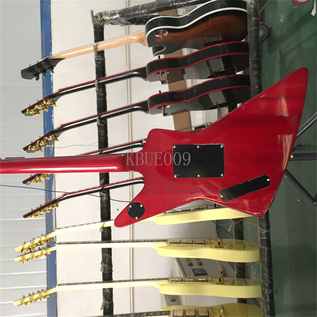 Custom Shop Cherry Sunburst Explorer Flame Maple Top Electric Guitar HH Pickups | eBay