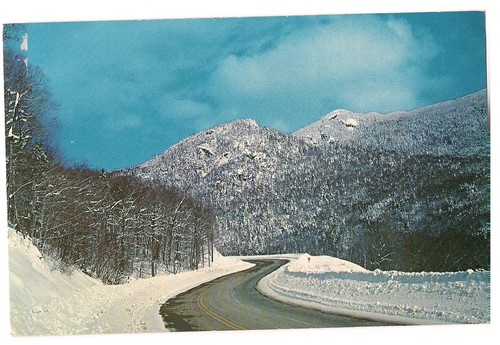 Winter Road PINKHAM NOTCH New Hampshire N.H. Postcard Snow Mountains | eBay