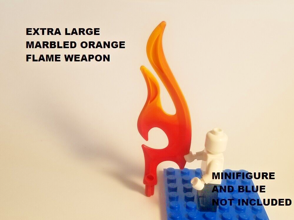 LEGO Ninjago Minifigure Large Flame 2015 Fire Marbled Orange Battle ...
