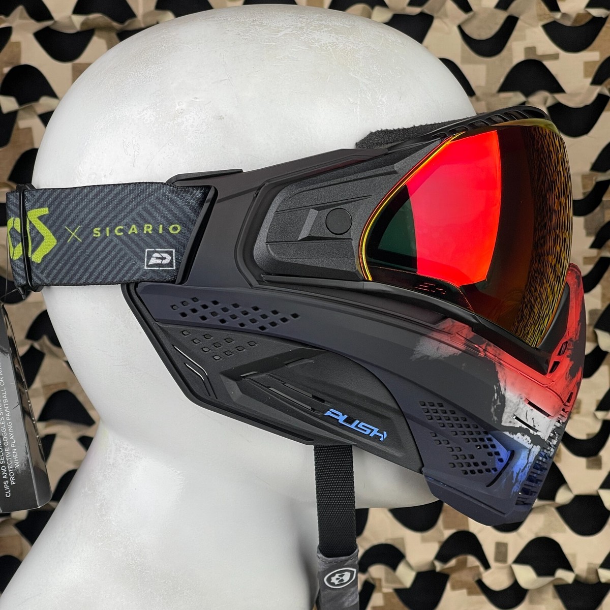 Red Skull Paintball Mask