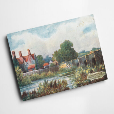 A3 PRINT - Vintage Dorset - Woolbridge House, & Wool Bridge over the ...